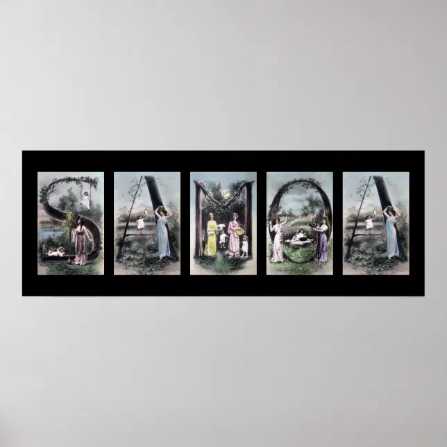 SAMOA Alphabet Letter Name Art Poster | Zazzle