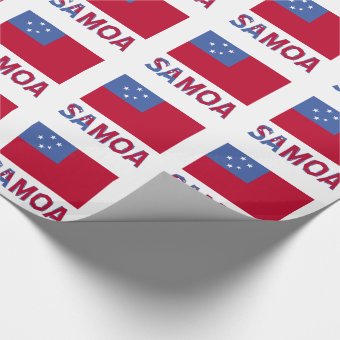Samoa and Samoan Flag Wrapping Paper | Zazzle