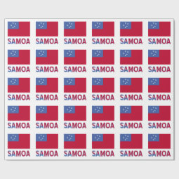 Samoa and Samoan Flag Wrapping Paper | Zazzle