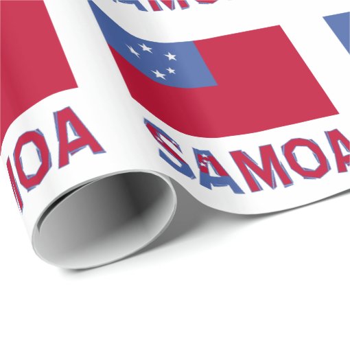 Samoa and Samoan Flag Wrapping Paper | Zazzle