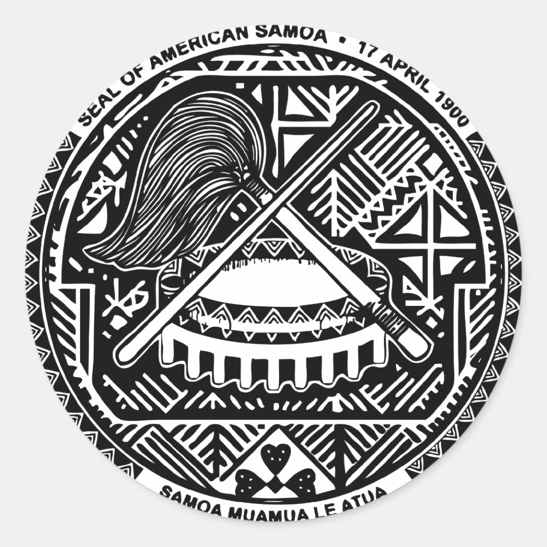 SAMOA CLASSIC ROUND STICKER | Zazzle