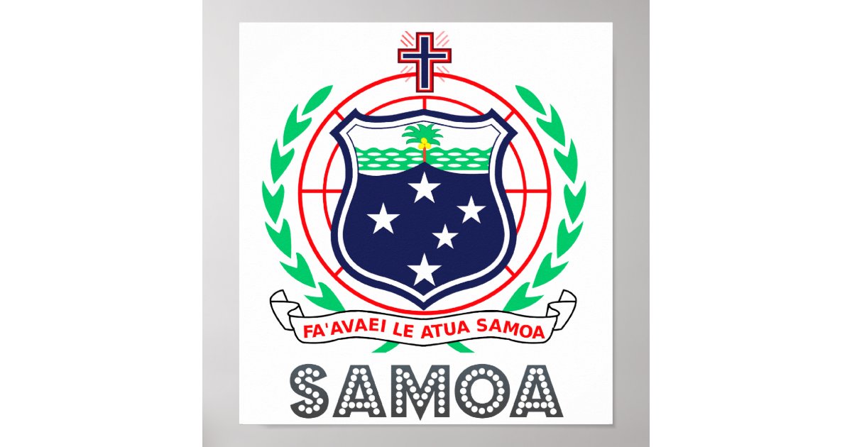 Samoa Coat of Arms Poster | Zazzle