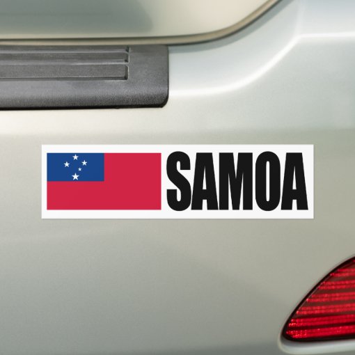 Samoa Flag Bumper Sticker | Zazzle