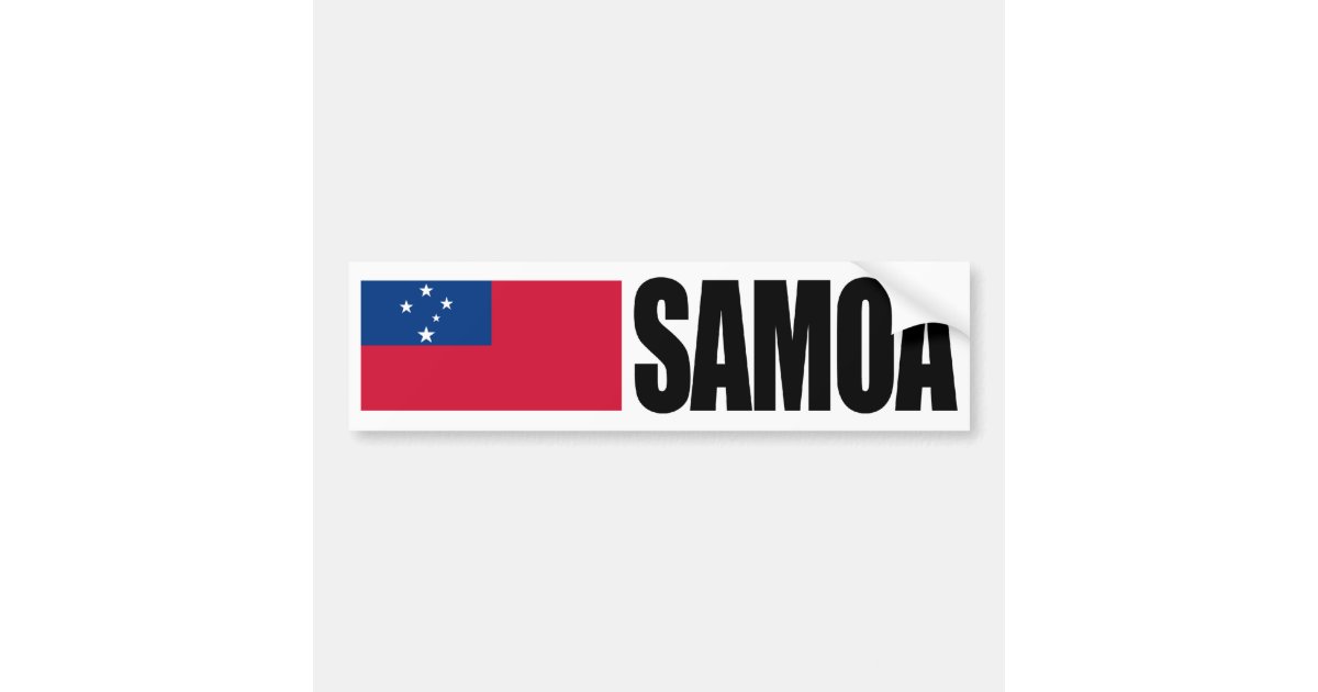 Samoa Flag Bumper Sticker | Zazzle