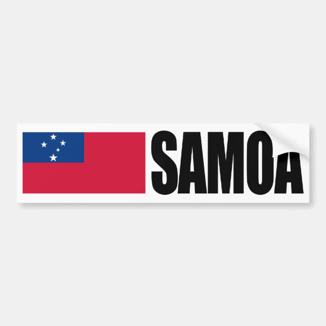 Samoa Flag Bumper Sticker | Zazzle
