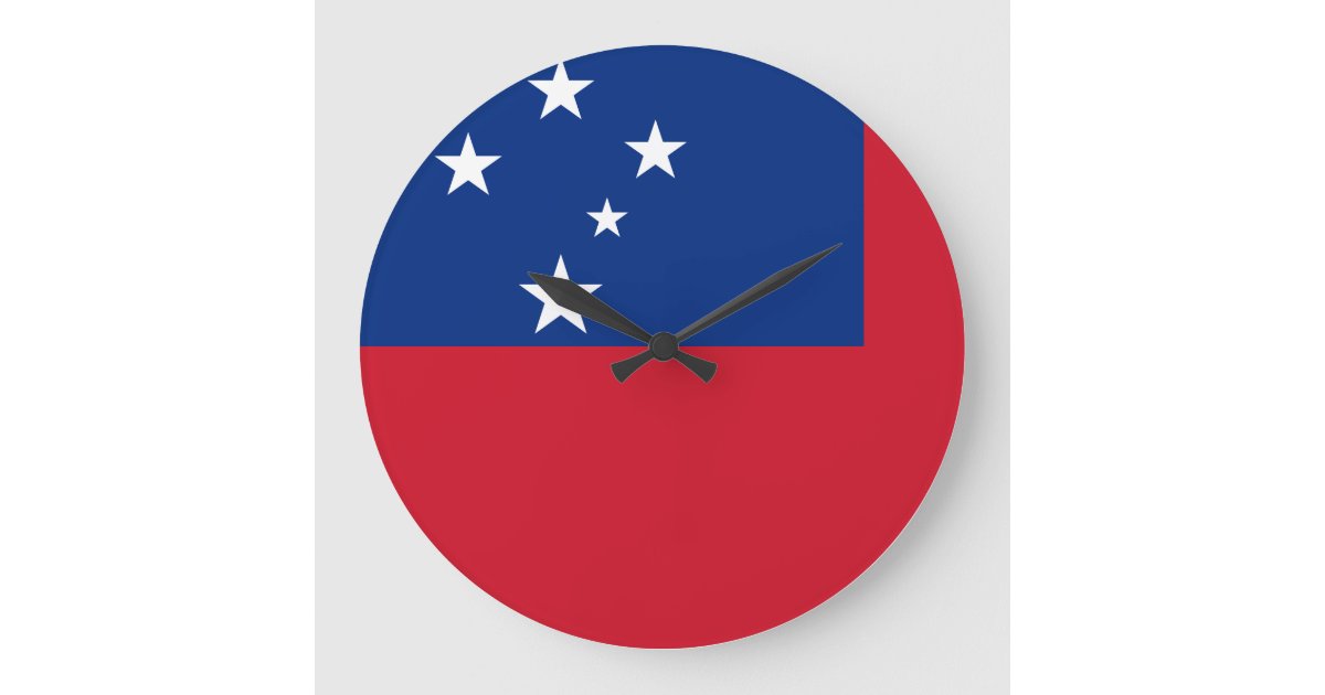 Samoa Flag Large Clock | Zazzle