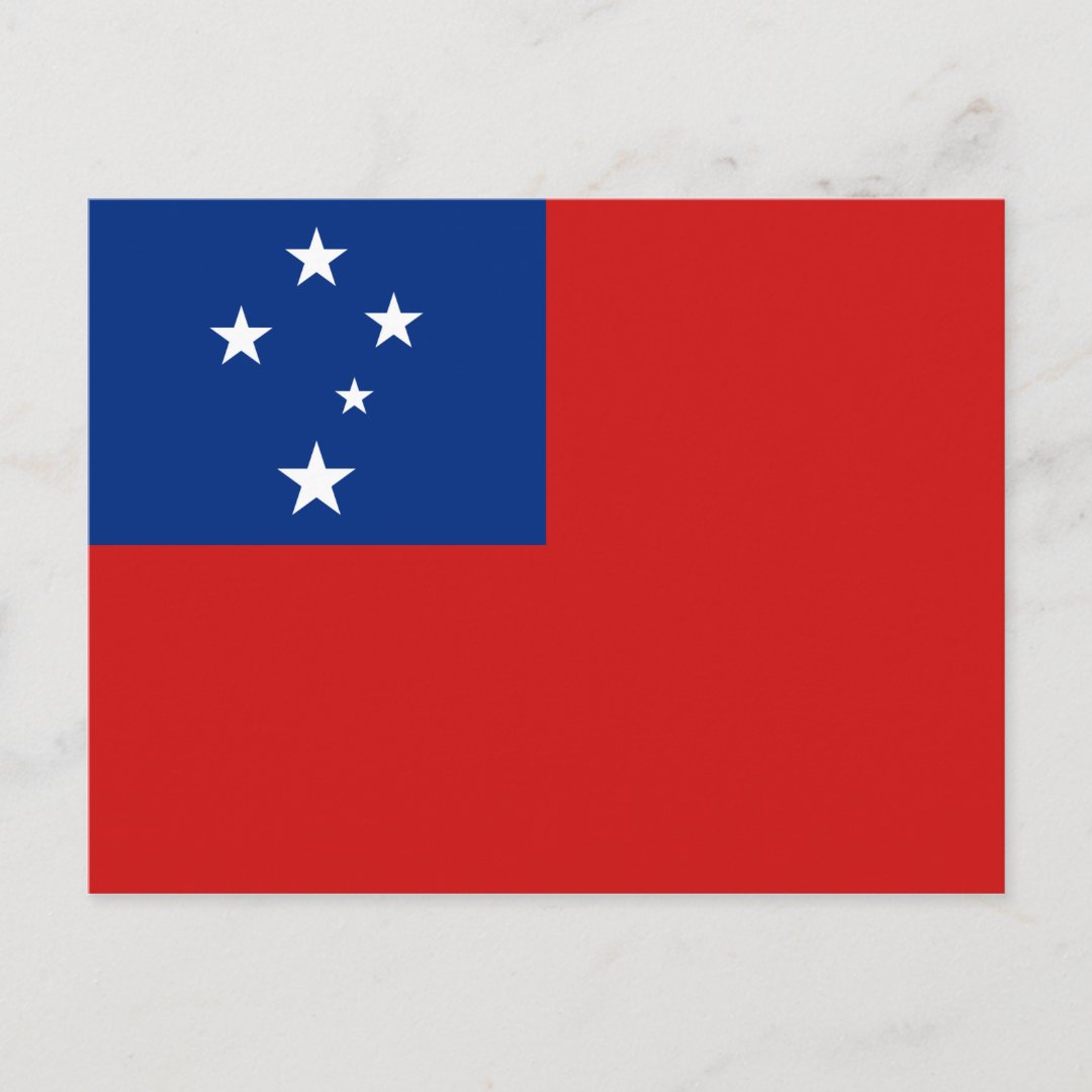 Samoa Flag Postcard | Zazzle
