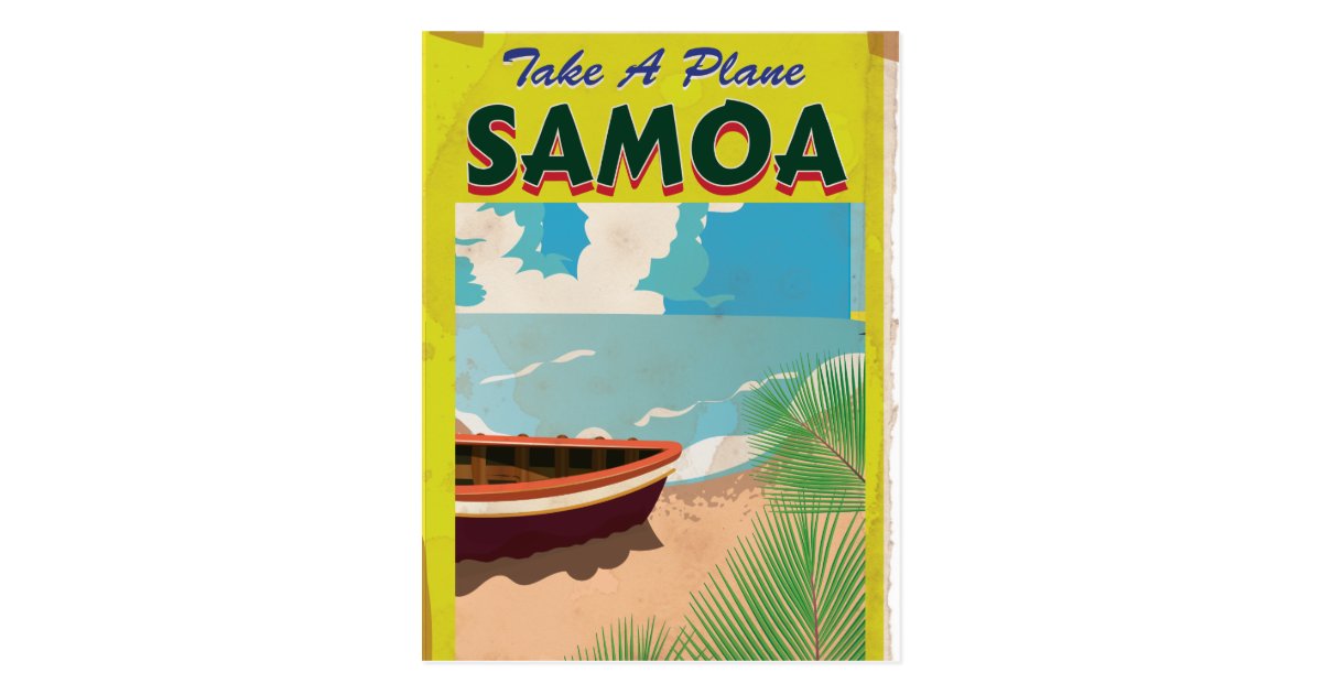 Samoa Vintage Travel Poster Postcard | Zazzle.com