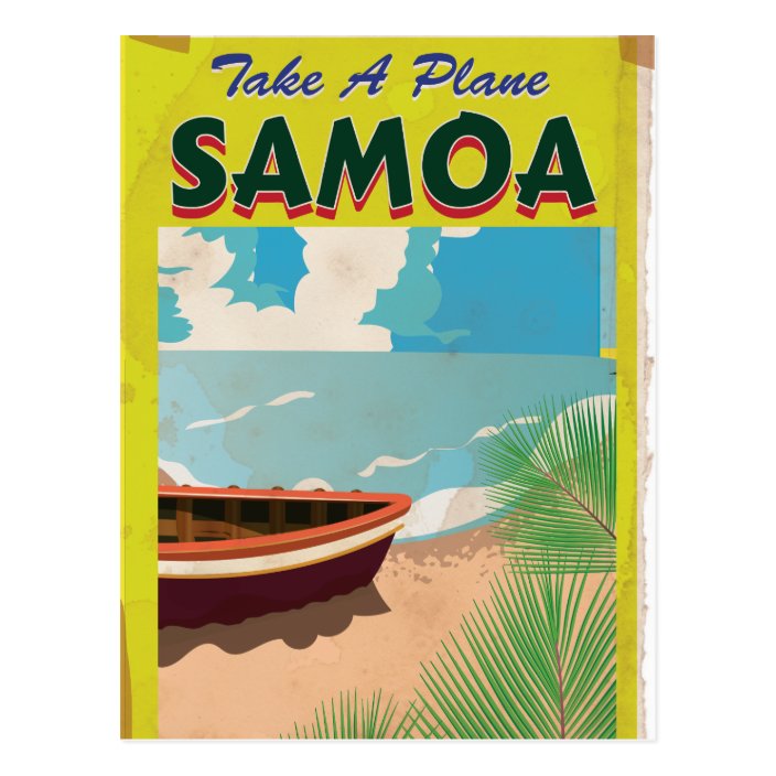 Samoa Vintage Travel Poster Postcard | Zazzle.com