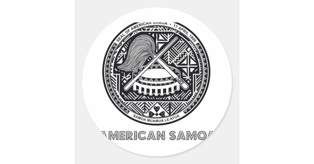 Samoan Emblem Classic Round Sticker | Zazzle