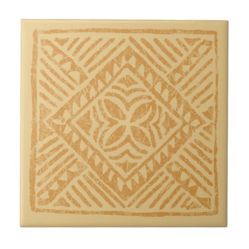 Samoan Tapa Polynesian Diamond Tile Trivets | Zazzle