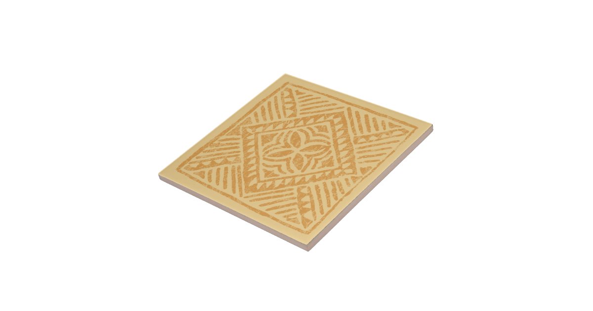 Samoan Tapa Polynesian Diamond Tile Trivets | Zazzle