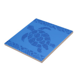 Samoan Tapa Polynesian Turtle Tile Trivets | Zazzle
