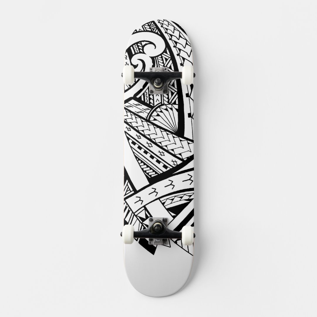 Samoan tribal design spearhead patterns skateboard | Zazzle