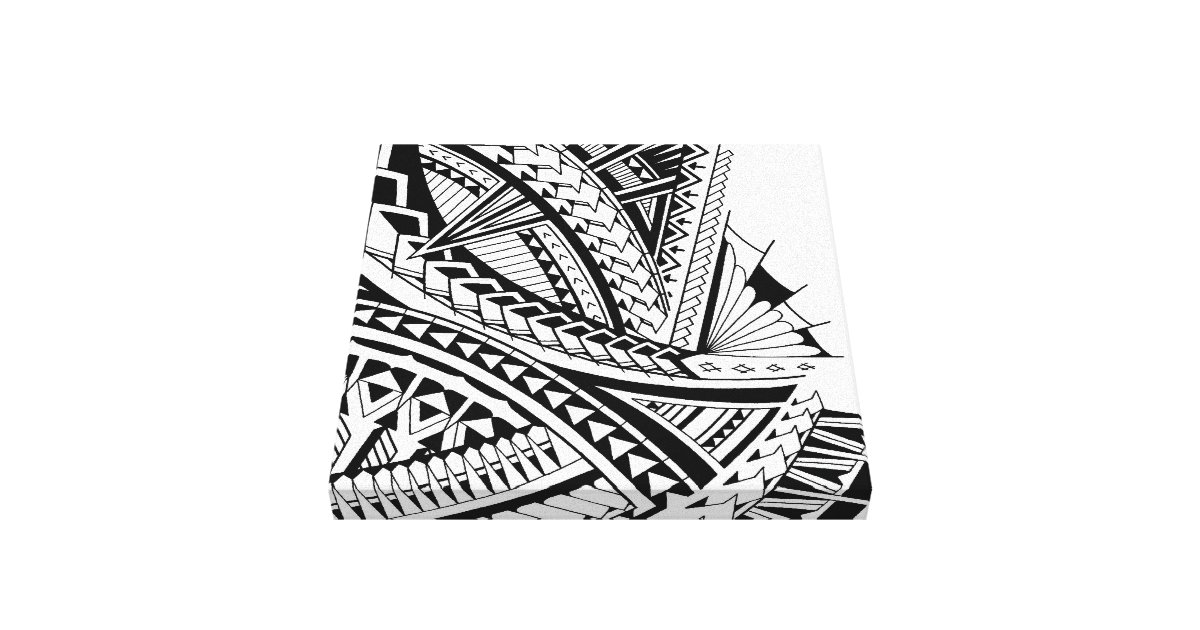 Samoan tribal tattoo art canvas print | Zazzle.com