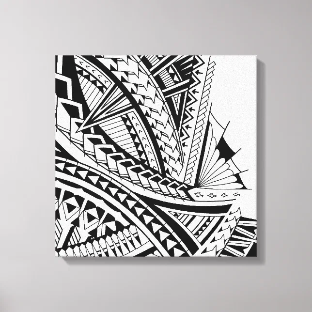 Samoan tribal tattoo art canvas print | Zazzle