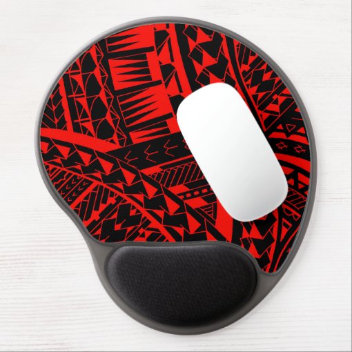 Samoan tribal tattoo pattern with spearheads art gel mouse pad | Zazzle
