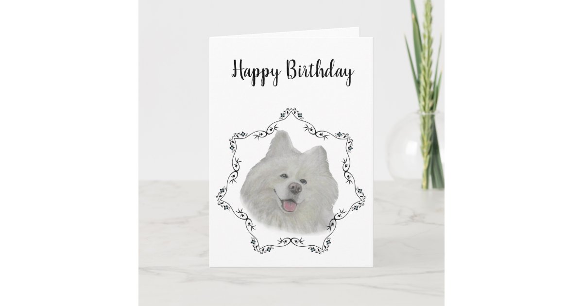 Samoyed Birthday Card | Zazzle