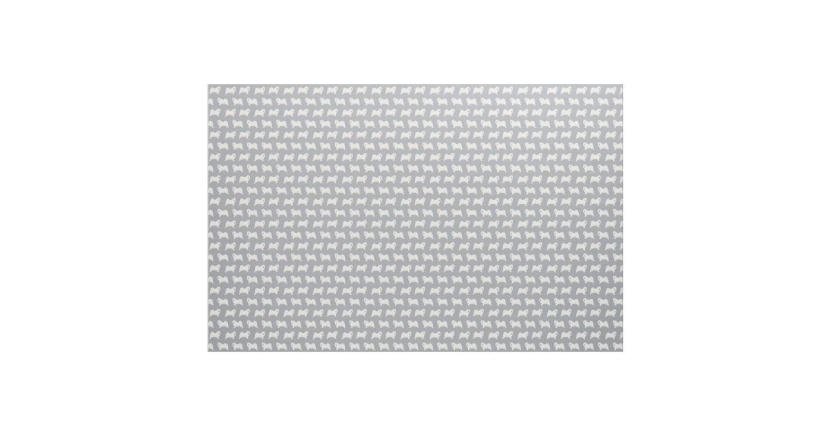 Samoyed dog simple grey fabric | Zazzle