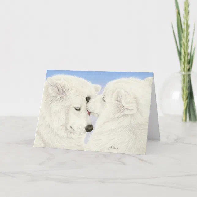 Samoyed Love Greeting Card | Zazzle