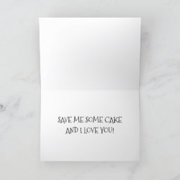 SAMOYED SAYS SAVE ME CAKE/I LOVE U BIRTHDAY WISH CARD | Zazzle