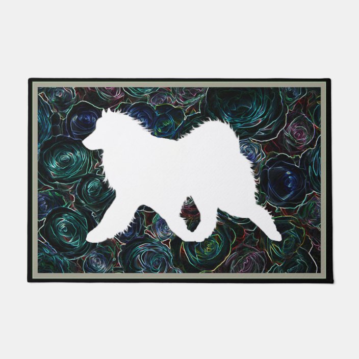 Samoyed Side Gait 24"x36" Exquisite Door Mat | Zazzle.com
