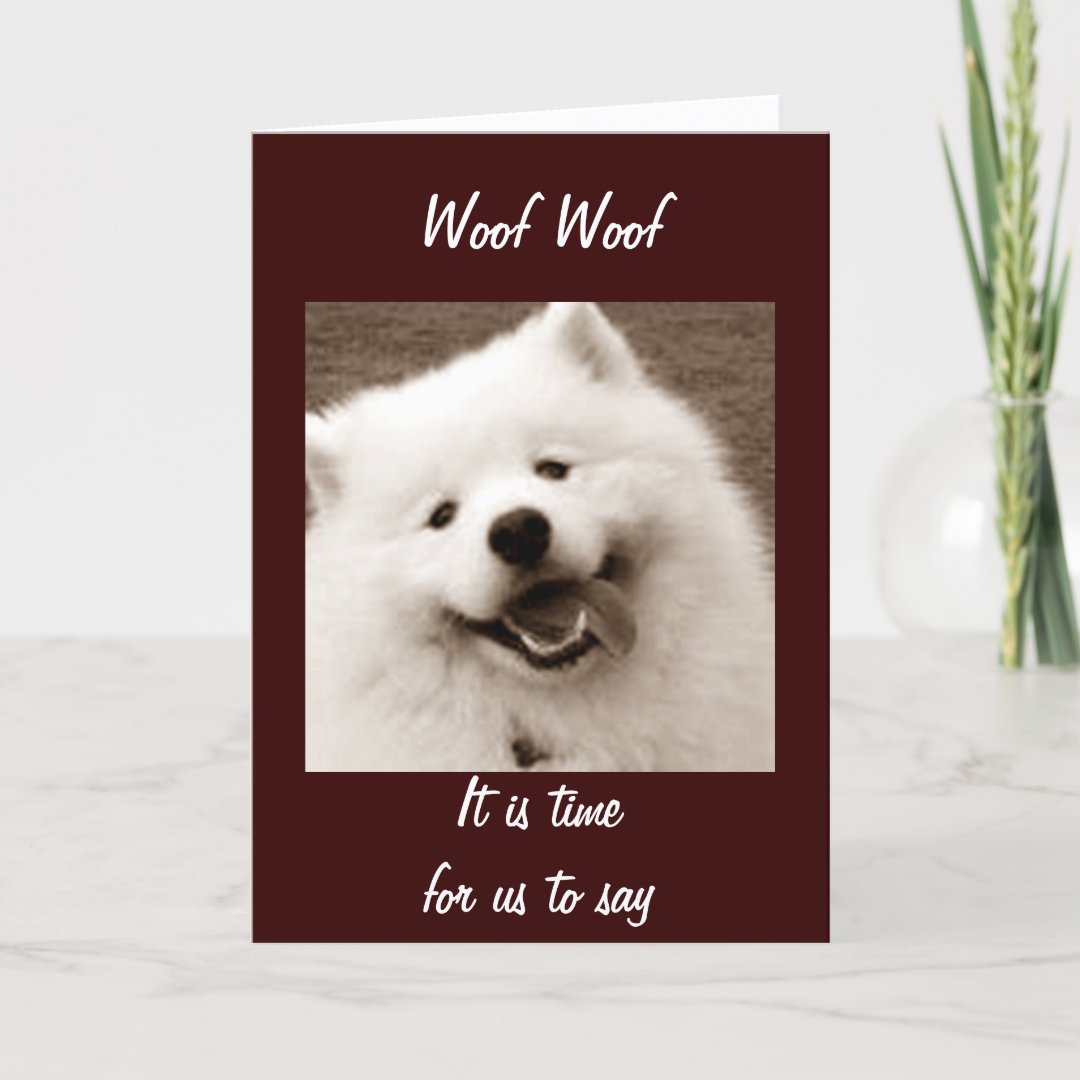 SAMOYED WISHES HAPPY BIRTHDAY "FROM THE GROUP" CARD | Zazzle