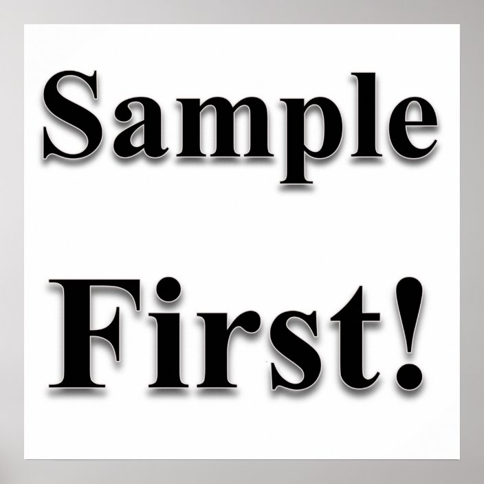 Sample First Poster Matte | Zazzle.com