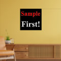 Sample First Poster Matte | Zazzle