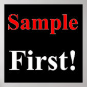 Sample First Poster Matte | Zazzle