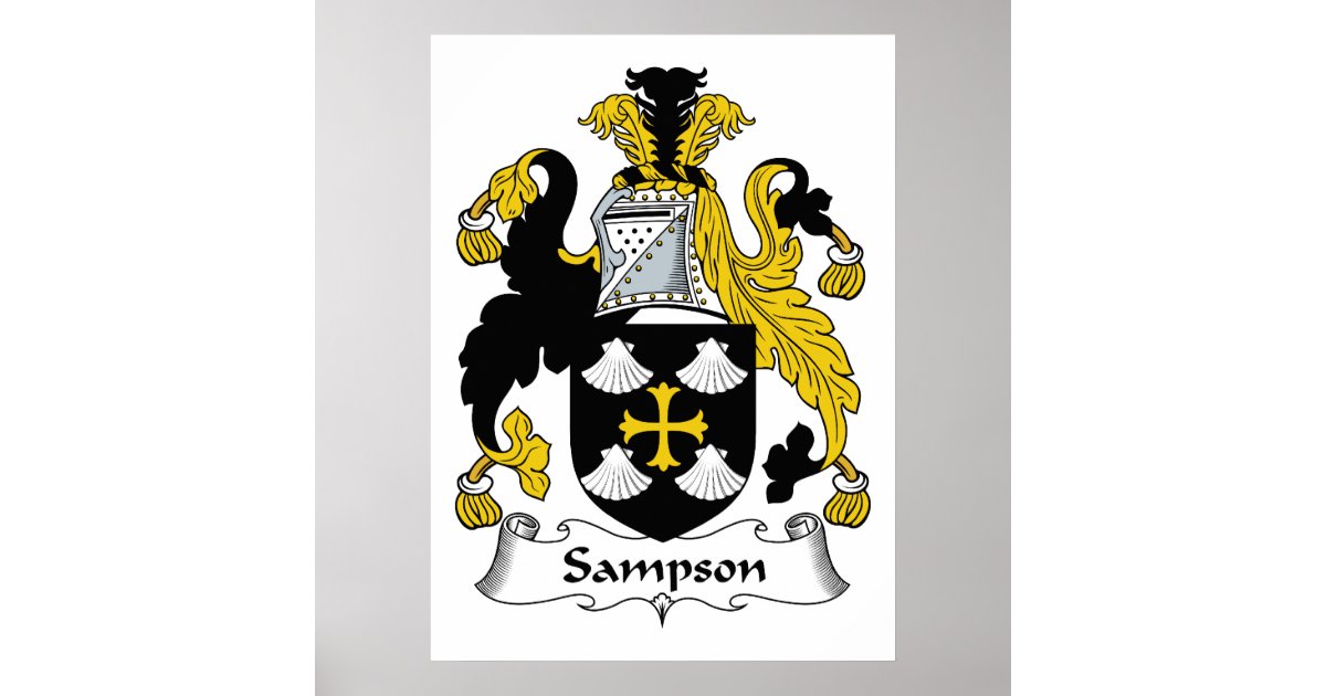 Sampson Family Crest Poster | Zazzle