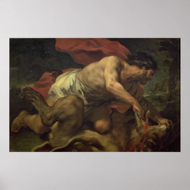Samson and the Lion Poster | Zazzle