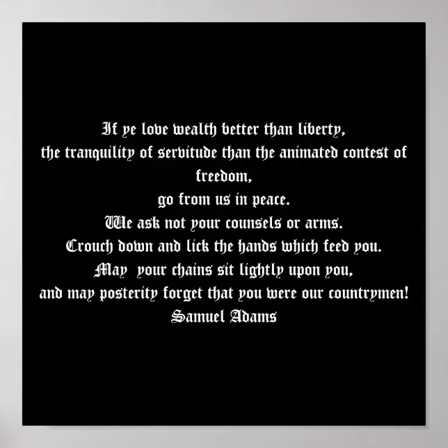 Samuel Adams - Poster | Zazzle