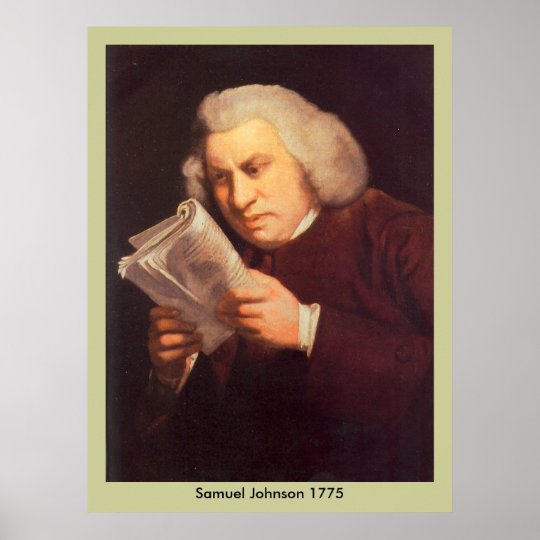 Samuel Johnson - Reading Poster | Zazzle.com