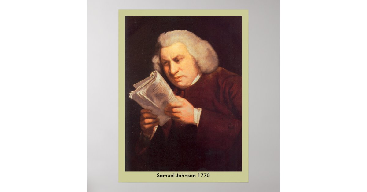 Samuel Johnson - Reading Poster | Zazzle