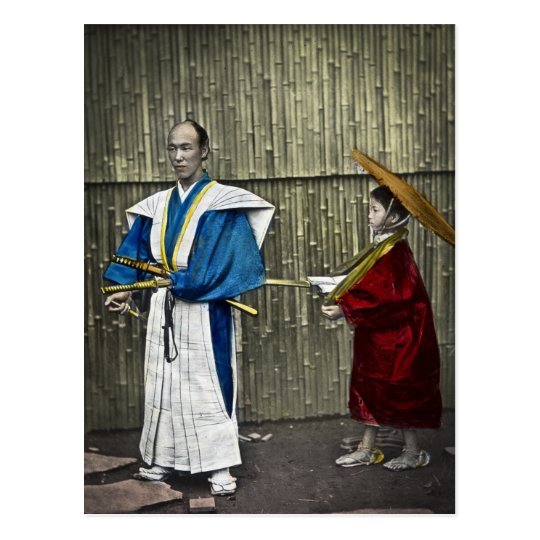 Samurai and Servant Postcard | Zazzle.com