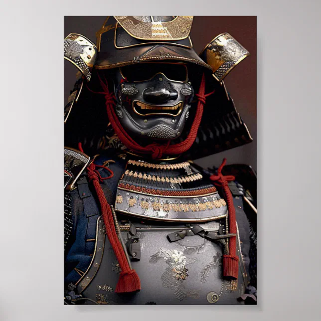 Samurai Armor Artwork Poster Wall Art Cards print | Zazzle