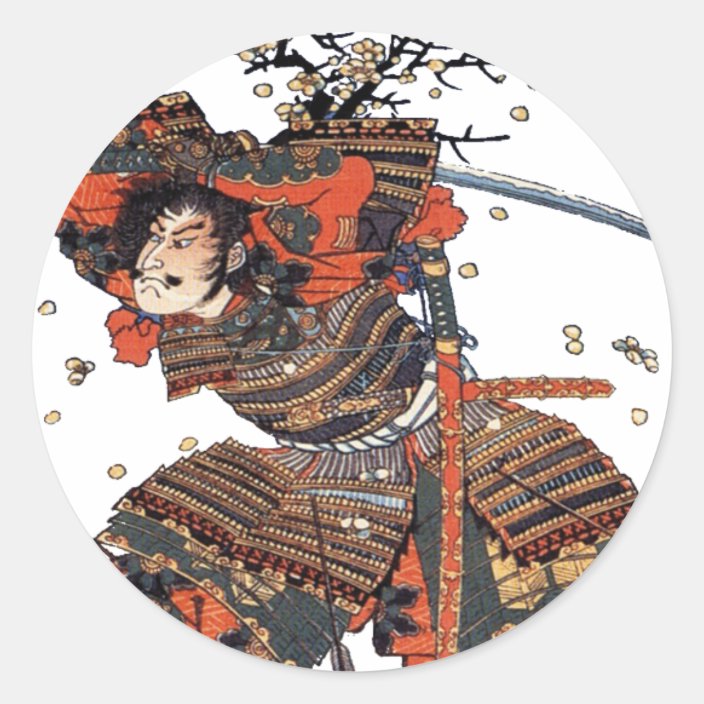 Samurai Classic Round Sticker | Zazzle.com