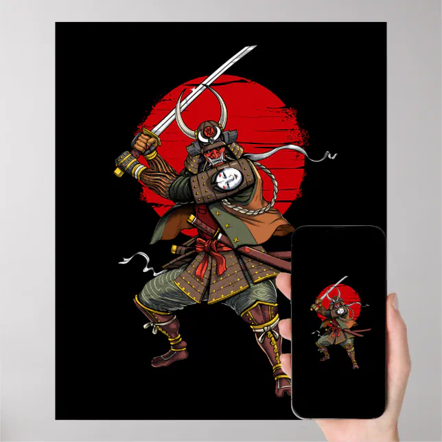 Samurai Demon Oni Poster | Zazzle