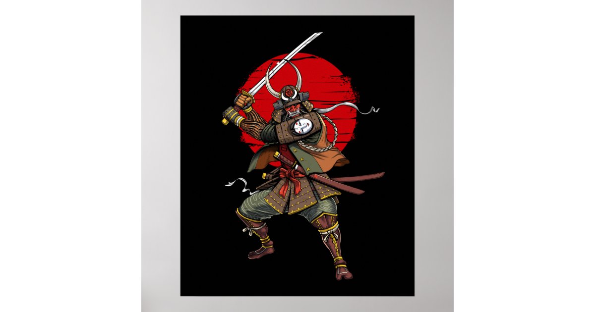 Samurai Demon Oni Poster | Zazzle
