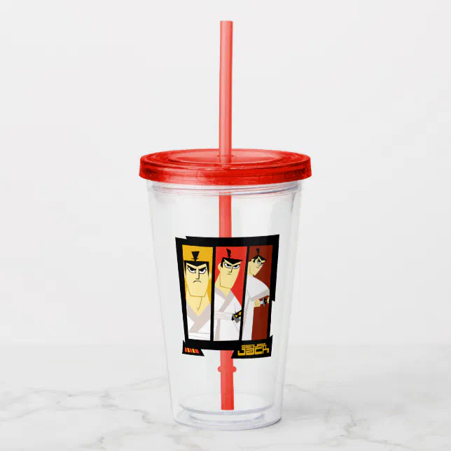 Samurai Jack Character Tri-Panel Futuristic Frame Acrylic Tumbler | Zazzle