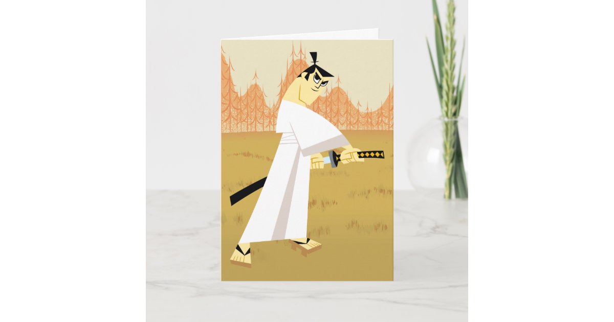 Samurai Jack Drawing Sword Card | Zazzle