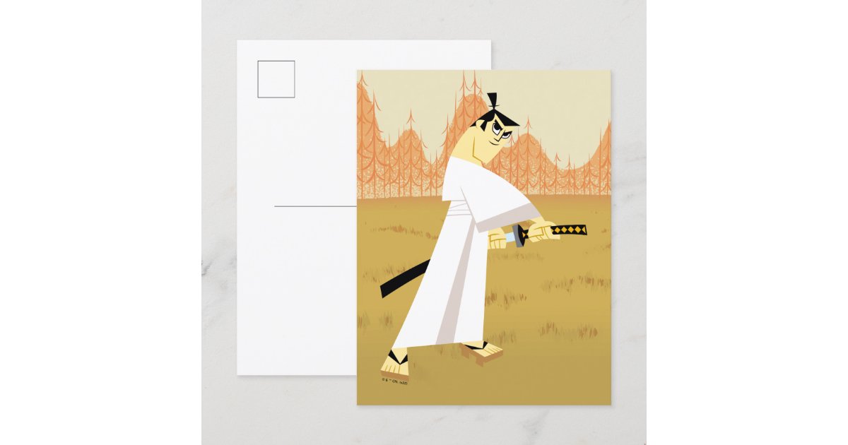 Samurai Jack Drawing Sword Postcard | Zazzle
