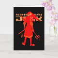 Samurai Jack Red Warrior Graphic Card | Zazzle