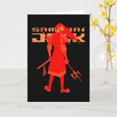 Samurai Jack Red Warrior Graphic Card | Zazzle