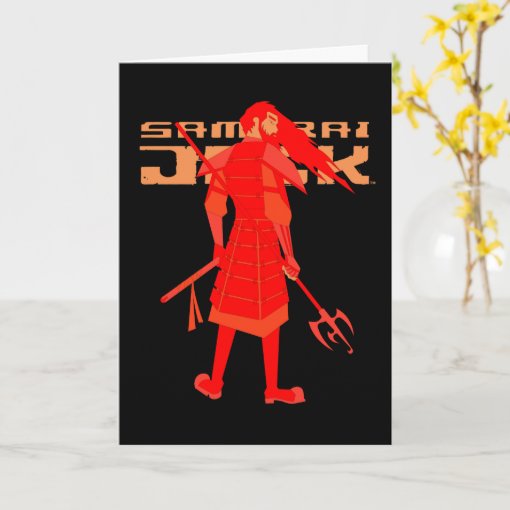 Samurai Jack Red Warrior Graphic Card | Zazzle