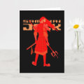 Samurai Jack Red Warrior Graphic Card | Zazzle