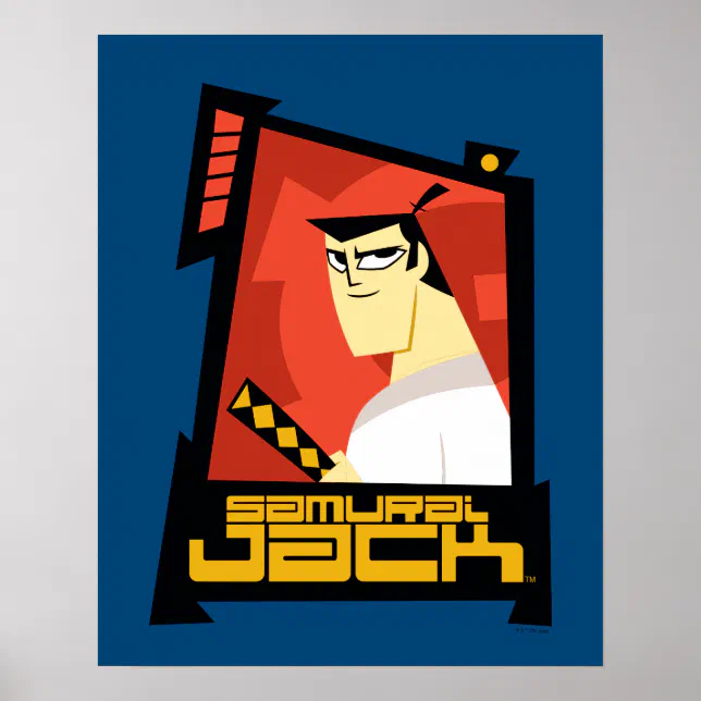 Samurai Jack Smiling Futuristic Frame Graphic Poster | Zazzle