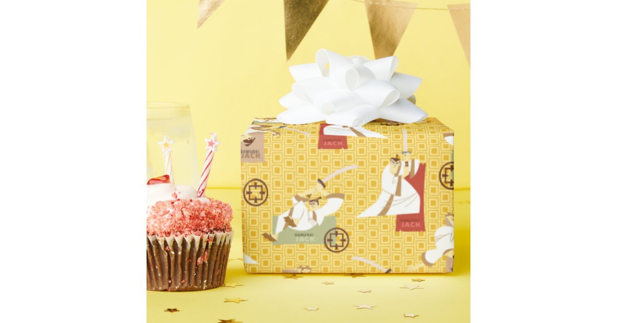 Samurai Jack Sword Poses Character Art Pattern Wrapping Paper | Zazzle