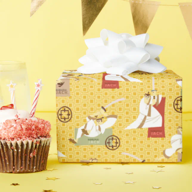 Samurai Jack Sword Poses Character Art Pattern Wrapping Paper | Zazzle